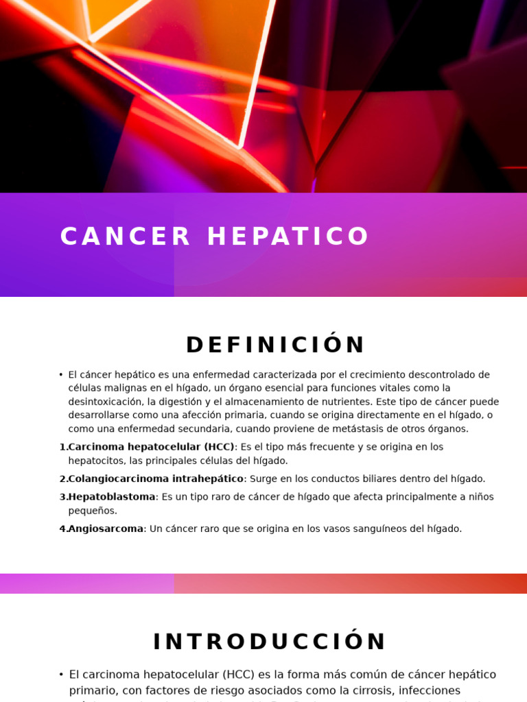 Cancer Hepatico Diapositivas | PDF | Cáncer | Hígado