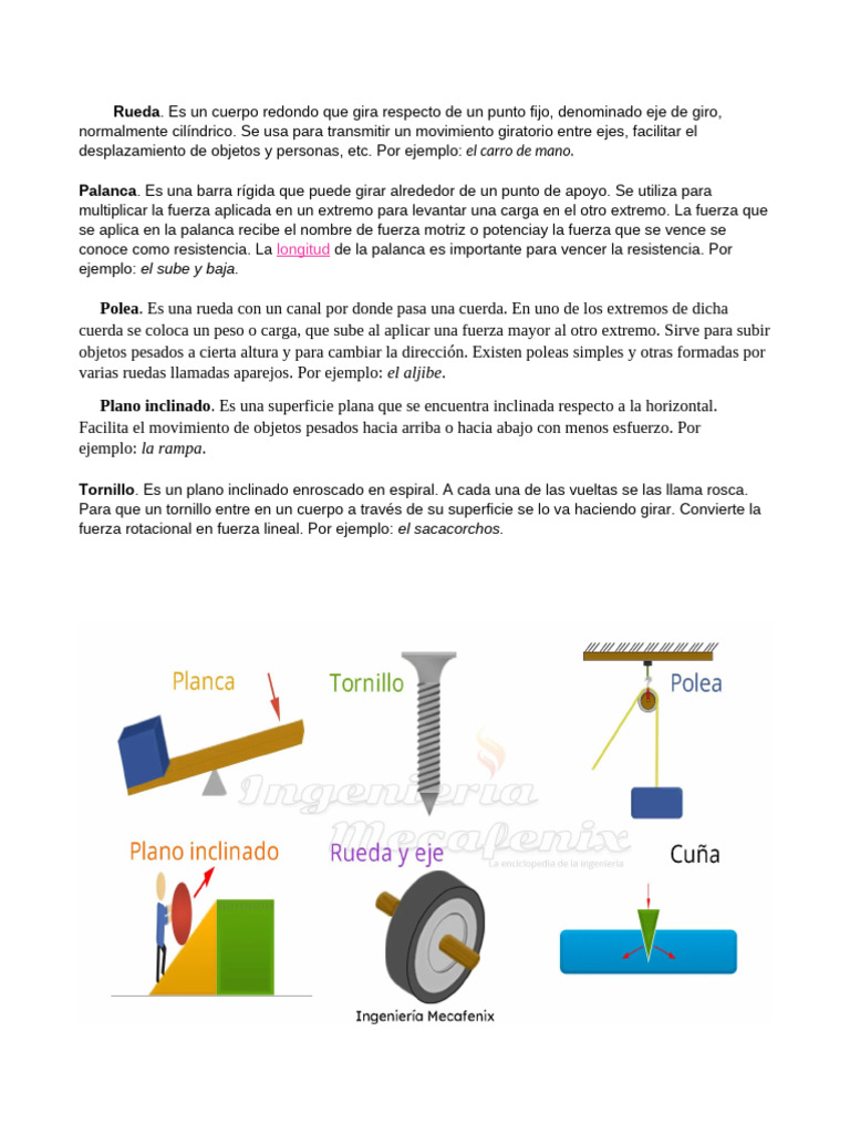 Maquinas Simples y Compuestas | PDF