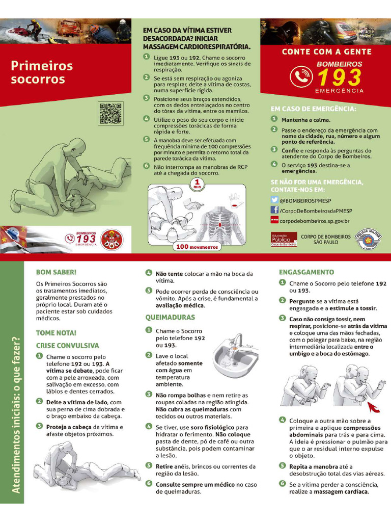Primeiros Socorros - CBPMESP | PDF