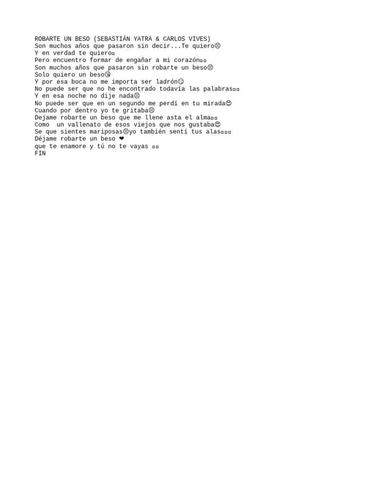 Robarte Un Beso (Sebastián Yatra & | PDF