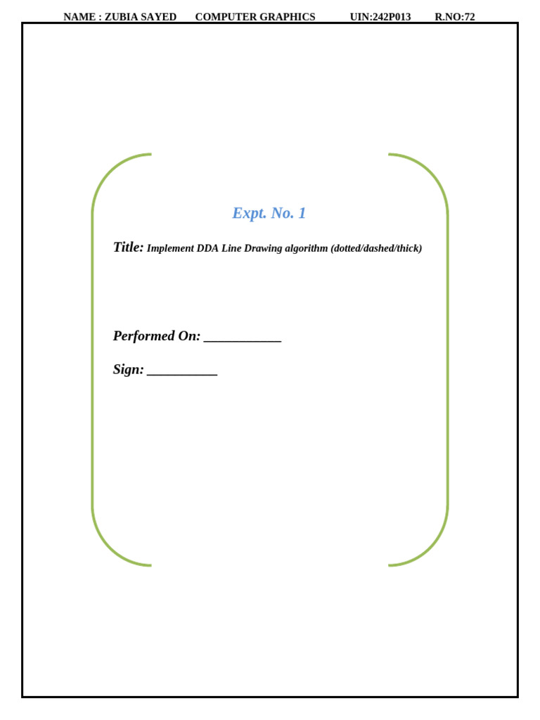 CG LAB MANUAL | PDF | 2 D Computer Graphics | Geometry