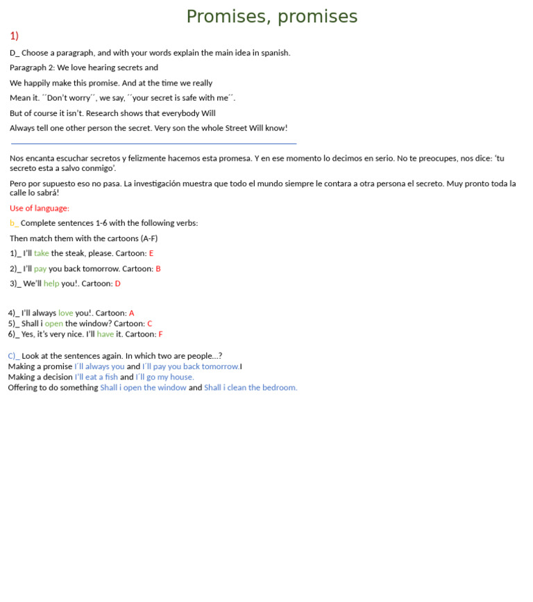 Promises, Promises | PDF