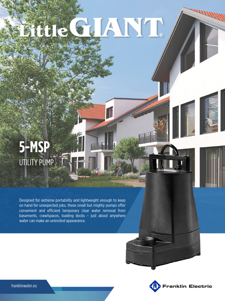 5-MSP Utility Pump Overview | PDF | Pump | Bearing (Mechanical)