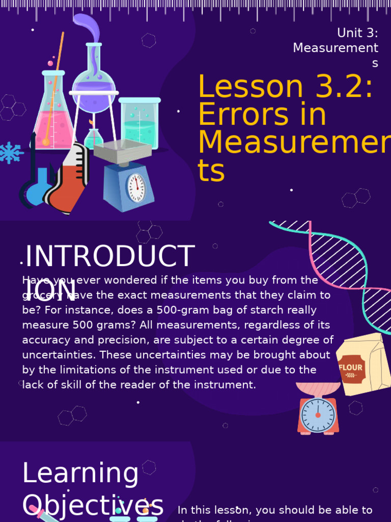 General Chemistry - Errors of Measurements | PDF | Observational Error | Measurement