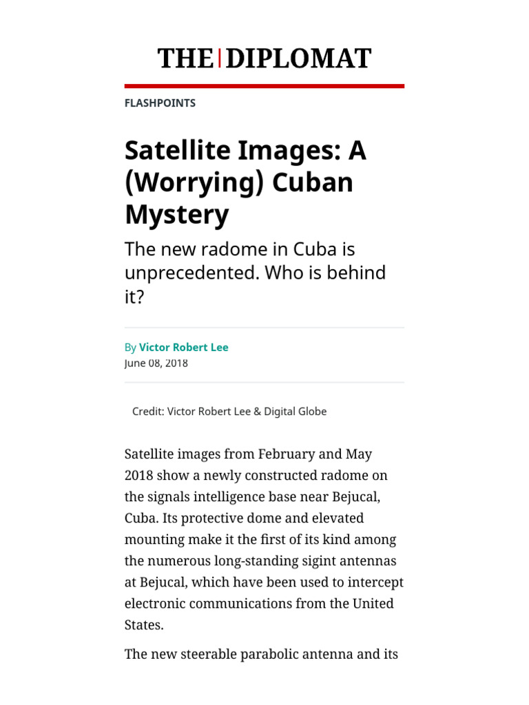 Satellite Images A (Worrying) Cuban Mystery - The Diplomat | PDF | Fidel Castro | Cuba