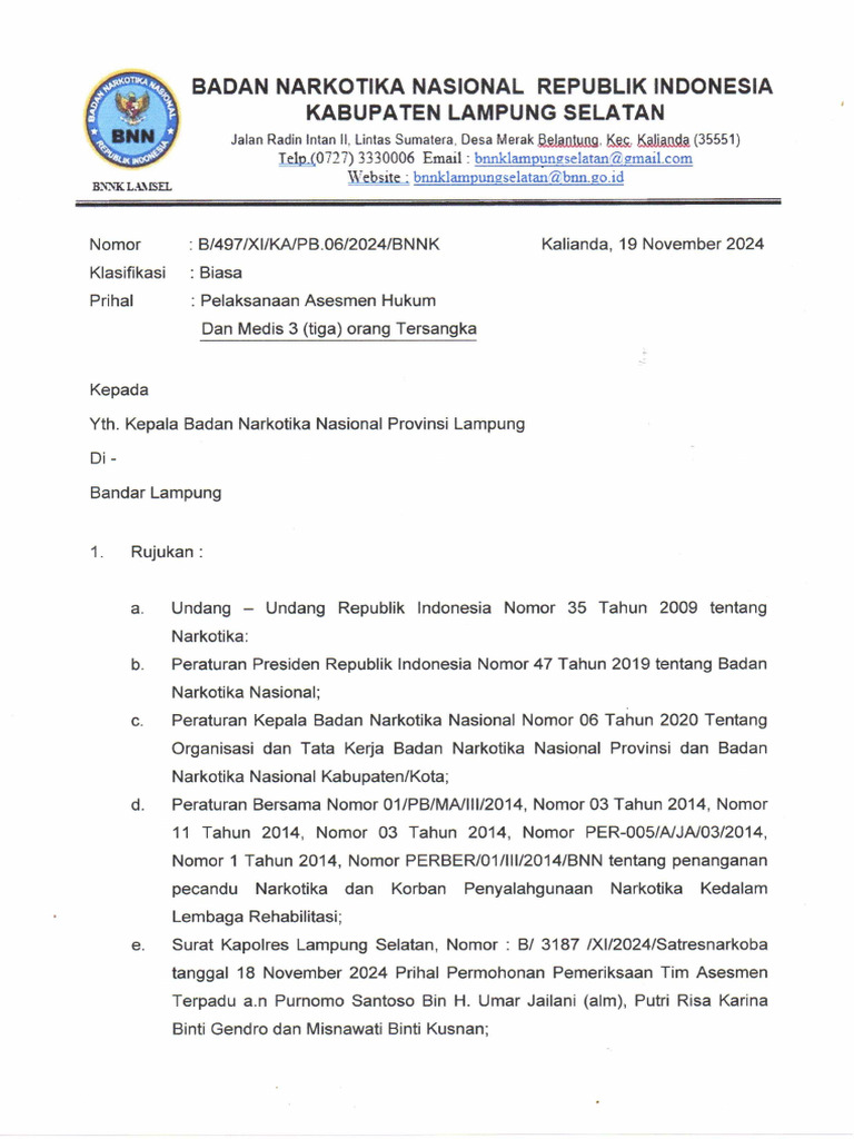 Undangan TAT BNNP 201124 | PDF