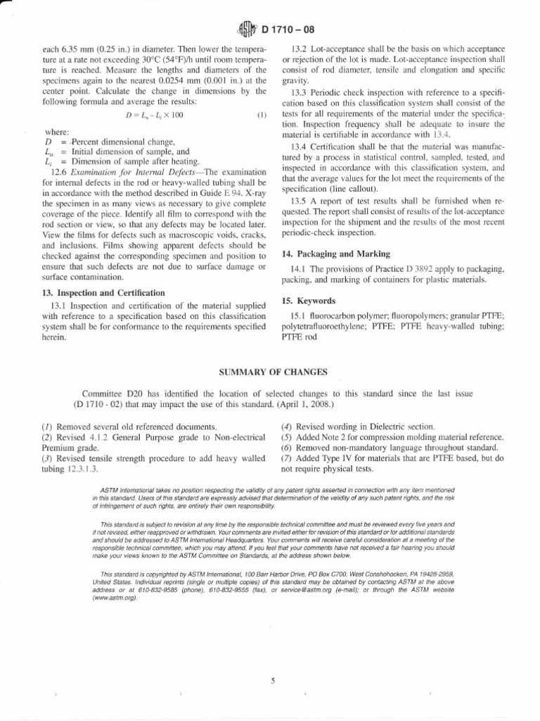 ASTM D1710 08_Part5 | PDF | Materials Science | Applied And ...