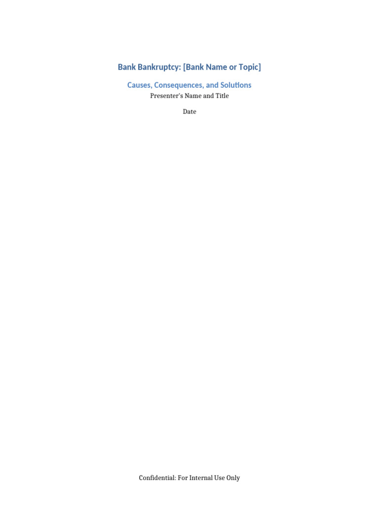 Bank Bankruptcy Template | PDF
