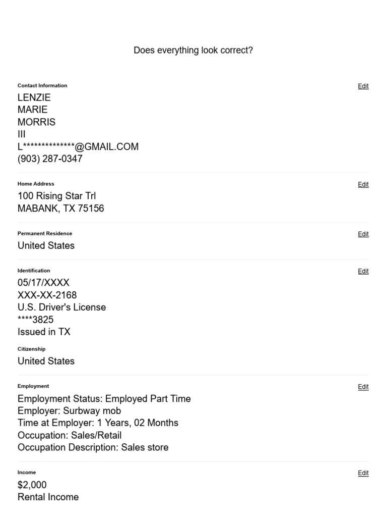U.S. Bank - Application - Review Personal Information | PDF