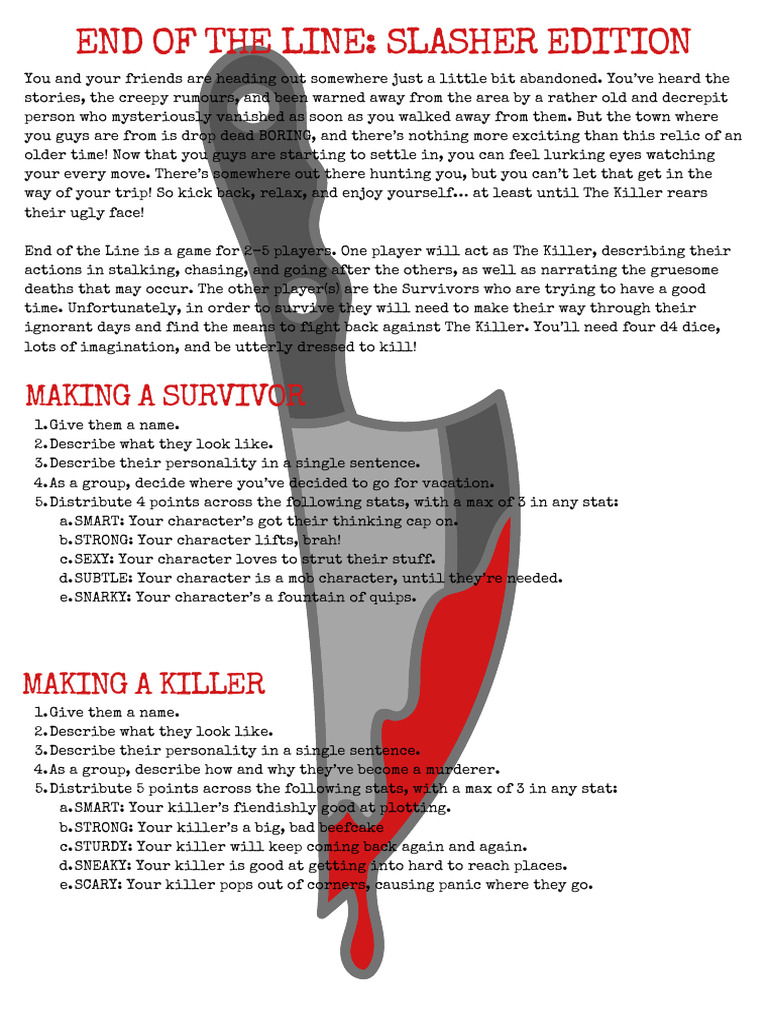 End of The Line Slasher Edition | PDF