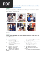 A1 Listening Exercises: Introductions | PDF