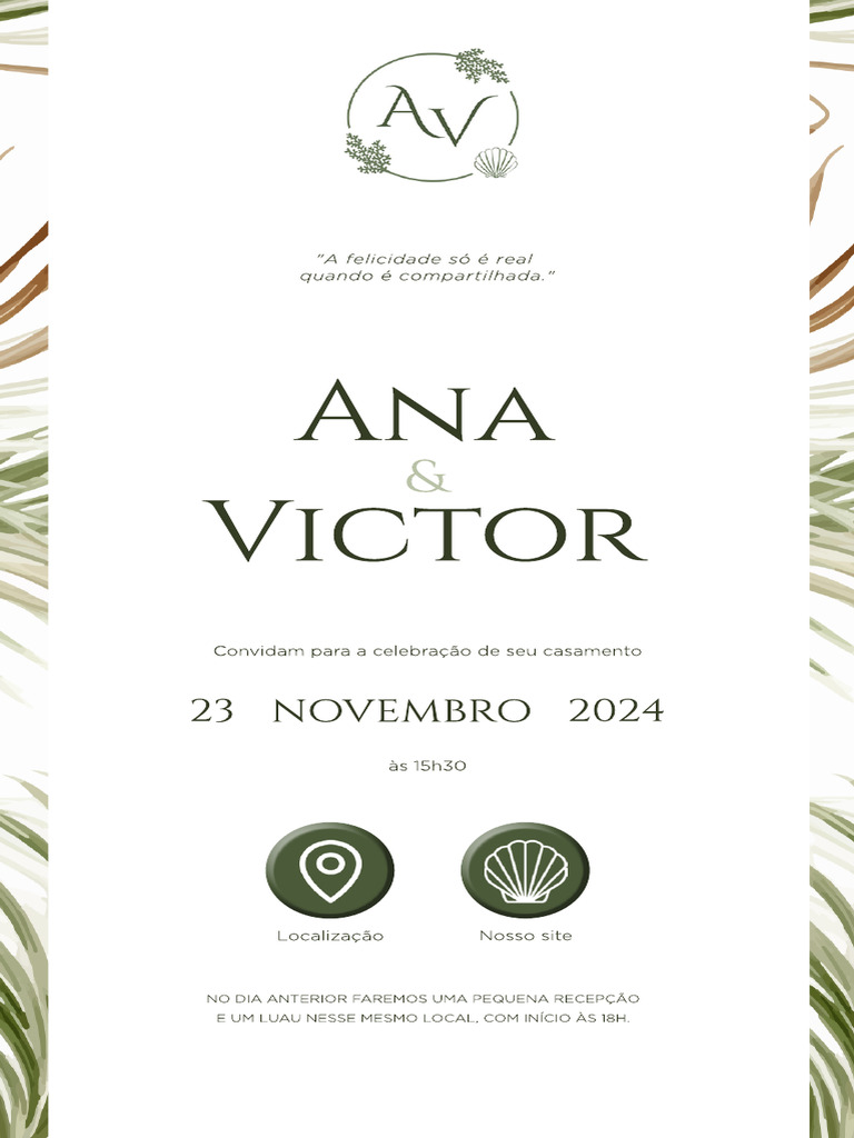 Ana e Victor - Convite Digital | PDF