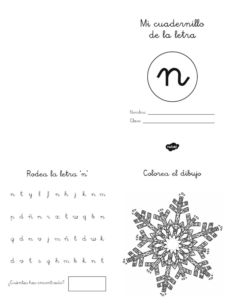 Mi Cuadernillo de La Letra: Nombre: Clase | PDF