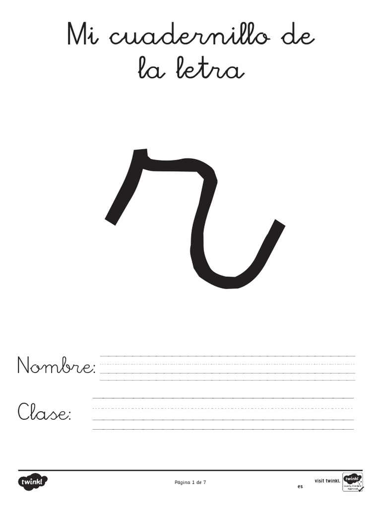 Mi Cuadernillo de La Letra: Nombre: Clase | PDF