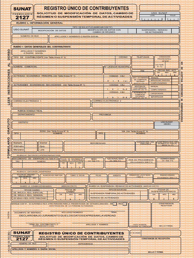 Formulario 2127-1 | PDF