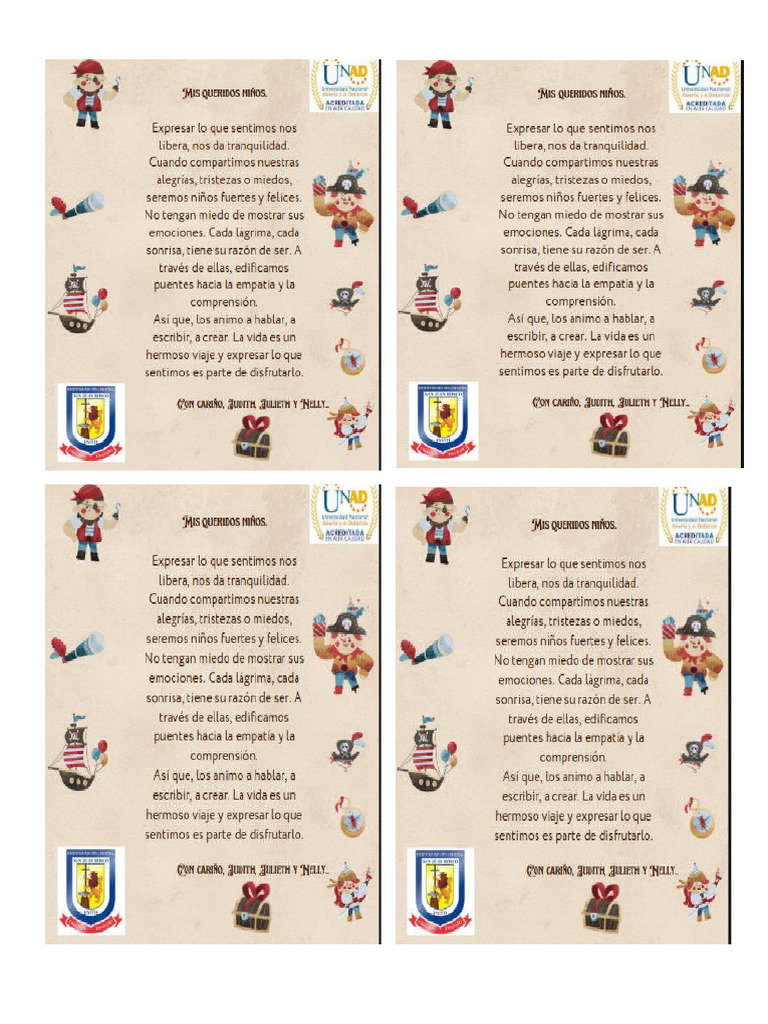 Carta A Niños Impre | PDF