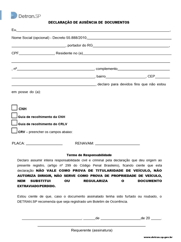 Declaração+de+perda-Extravio V3 | PDF