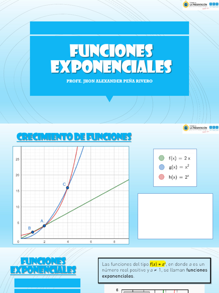 Funciones Exponenciales y Aplicaciones | PDF | Funcion exponencial | Función (Matemáticas)