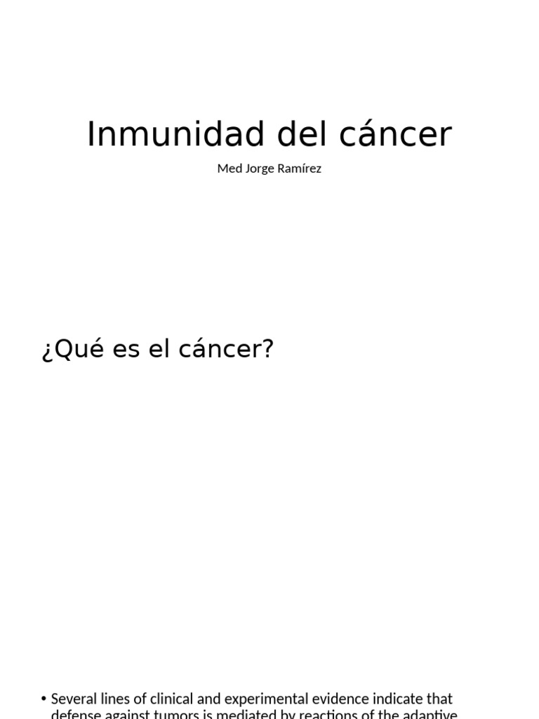 INM - Unidad 4 - Inmunidad Del Cáncer | PDF