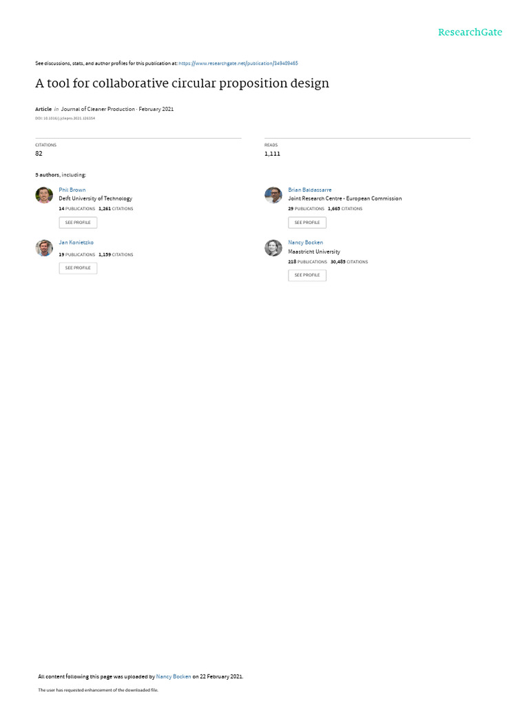 A Tool For Collaborative Circular Proposition Design: Journal of ...