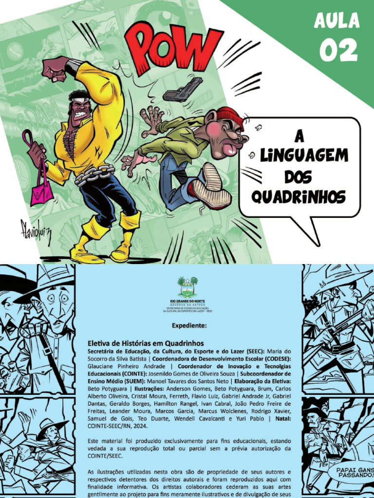 Eletiva HQ - Aula 02 - Linguagem Das HQs | PDF