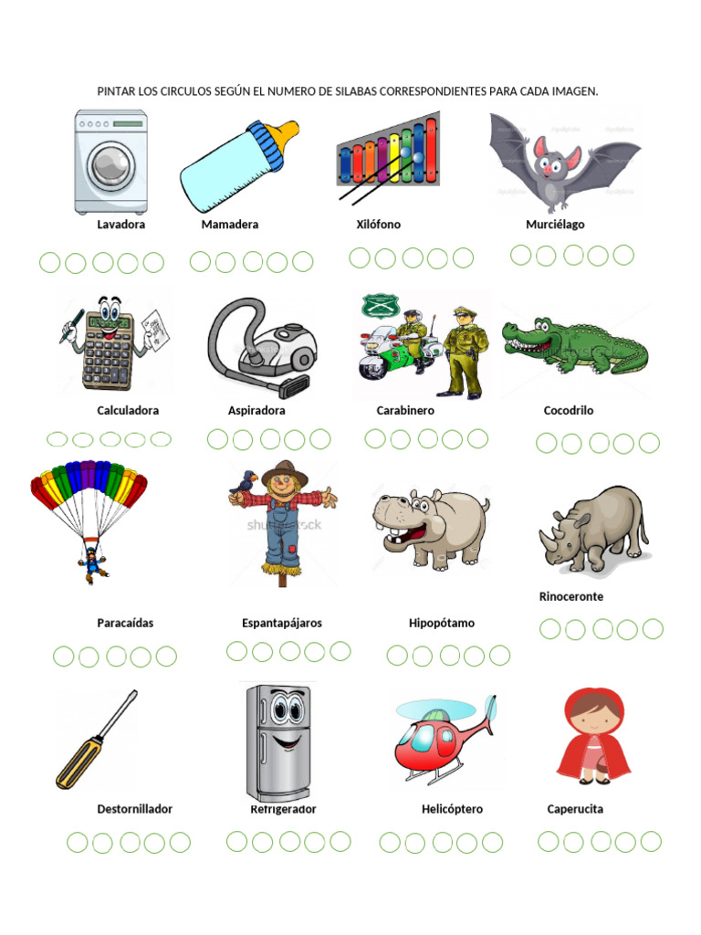 Polisilabos para Imprimir | PDF