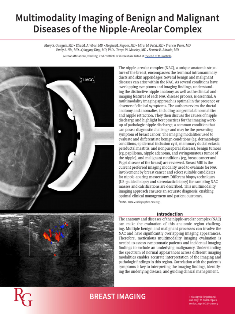 Guirguis Et Al 2024 Multimodality Imaging of Benign and Malignant ...