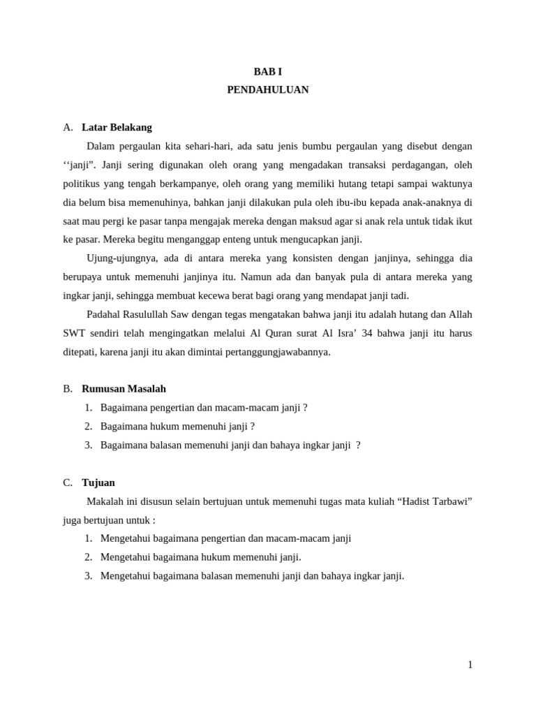 Menepati Janji | PDF