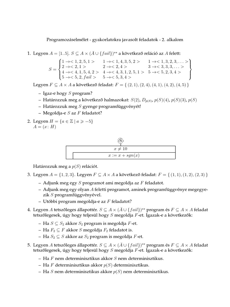 Orai Feladatok 2 | PDF