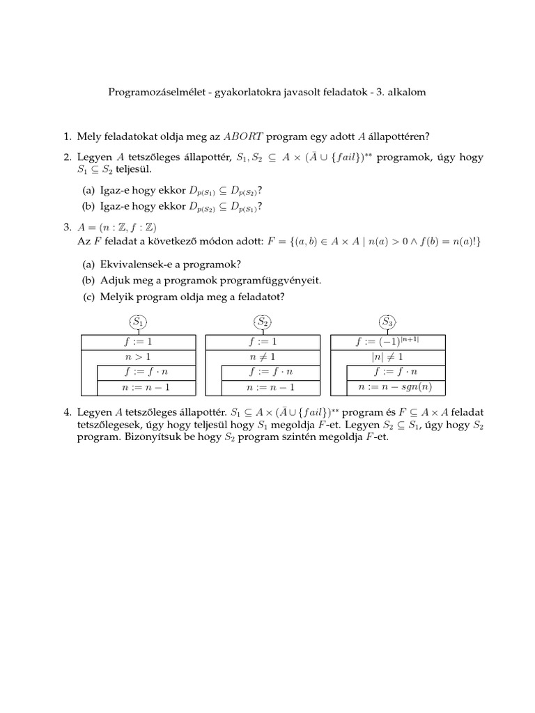 Orai Feladatok 3 | PDF