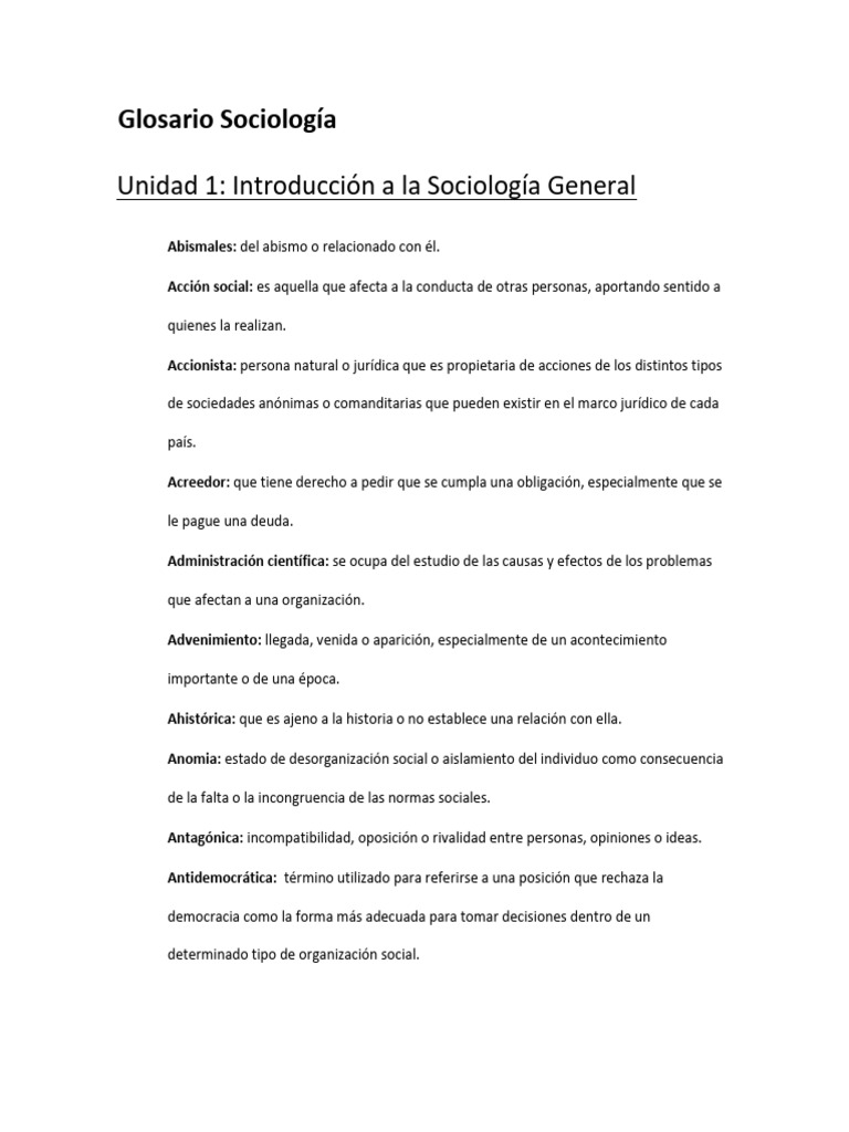 Glosario Cristhian Rom | PDF | Sociología | Sociedad