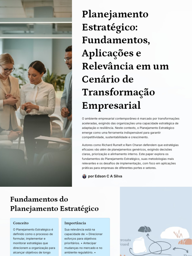 Planejamento Estrat Gico 1732549146 | PDF | Planejamento estratégico | Planejamento