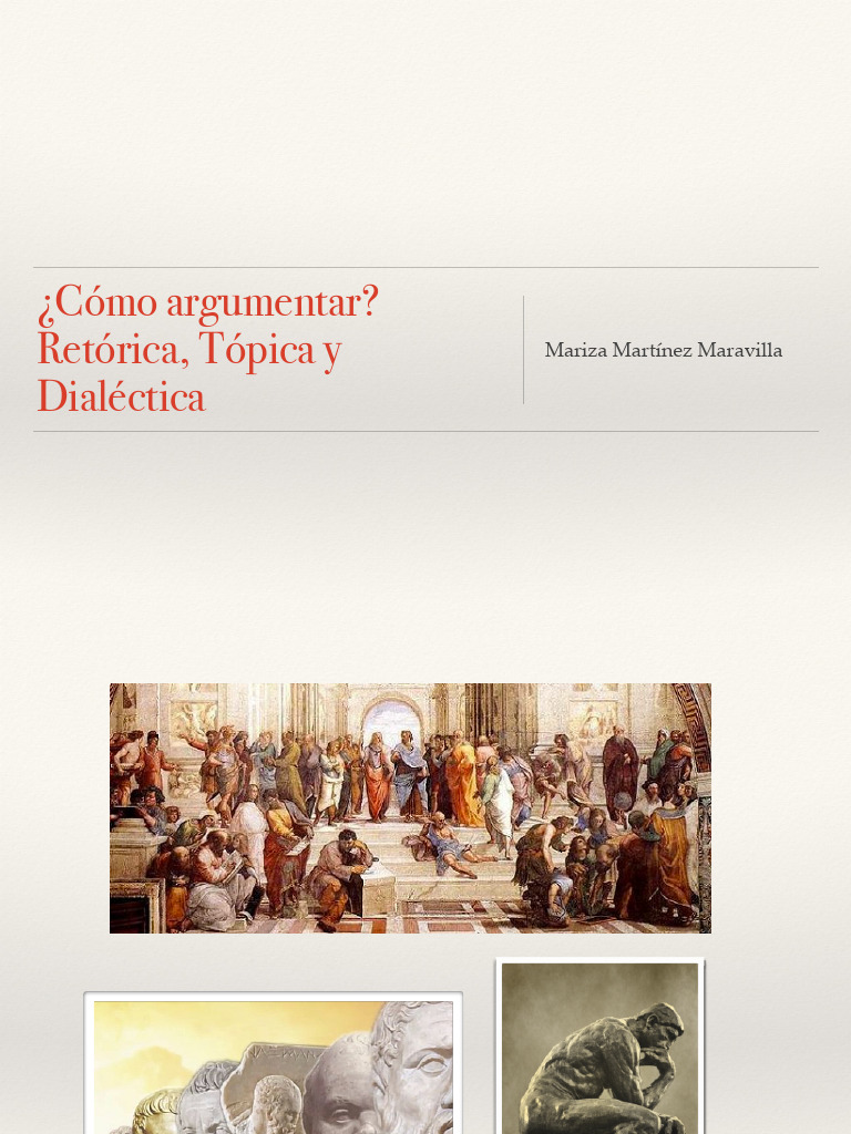Clase 1. Retórica Tópica Dialéctica IEEM | PDF | Retórica | Comunicación humana