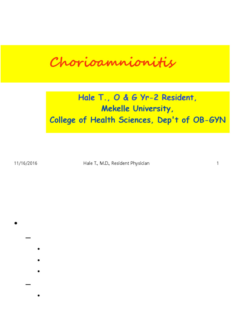 13. Chorioamnionitis | PDF | Childbirth | Motherhood