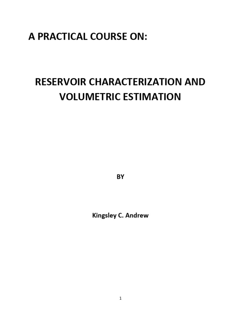 Reservoir Characterization and Volumetric Estimation by Chuks Kingsley ...