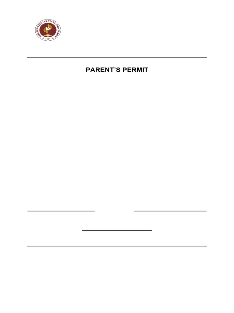 Parents Permit | PDF