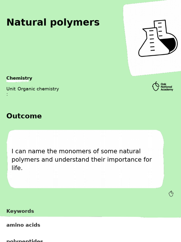 Natural Polymers | PDF | Dna | Amino Acid