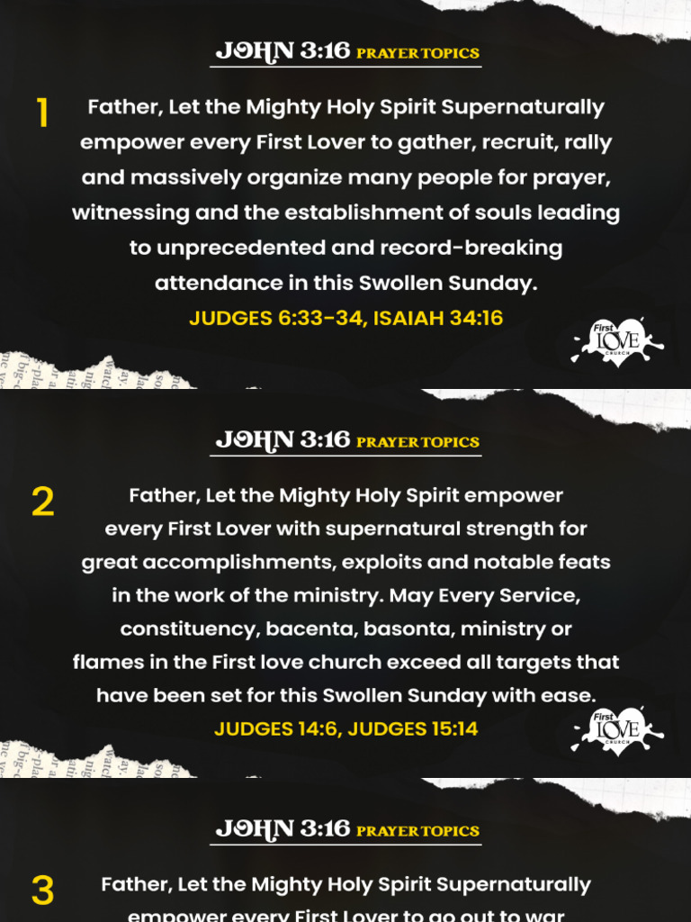 1 John 3 - 16 Projection Topic | PDF