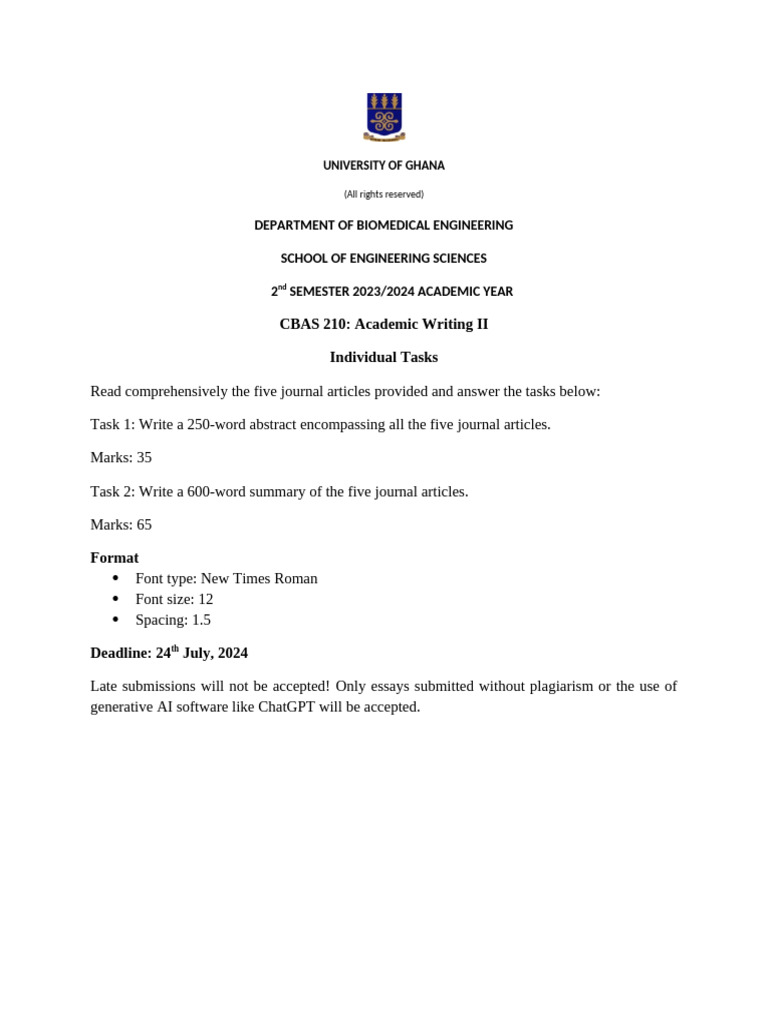 Academic Writing Assignment | PDF