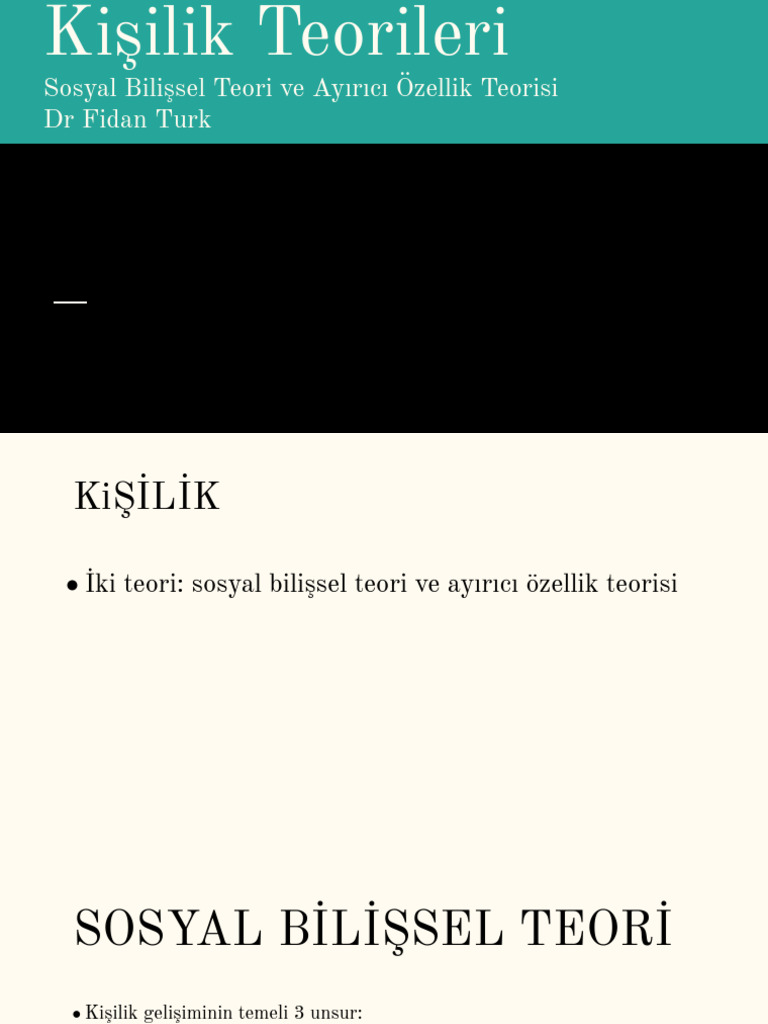 Kişilik Teorileri | PDF