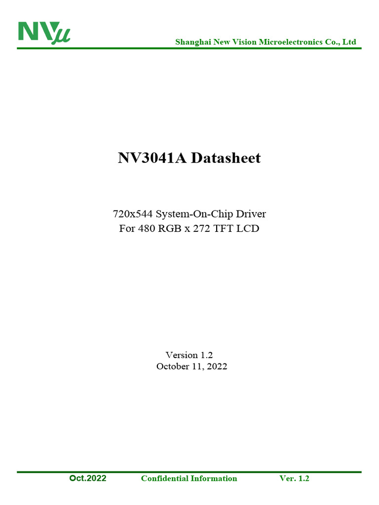 NV 3041 A Datasheet V1 2 20221011 686486a221 | PDF | Rgb Color Model ...