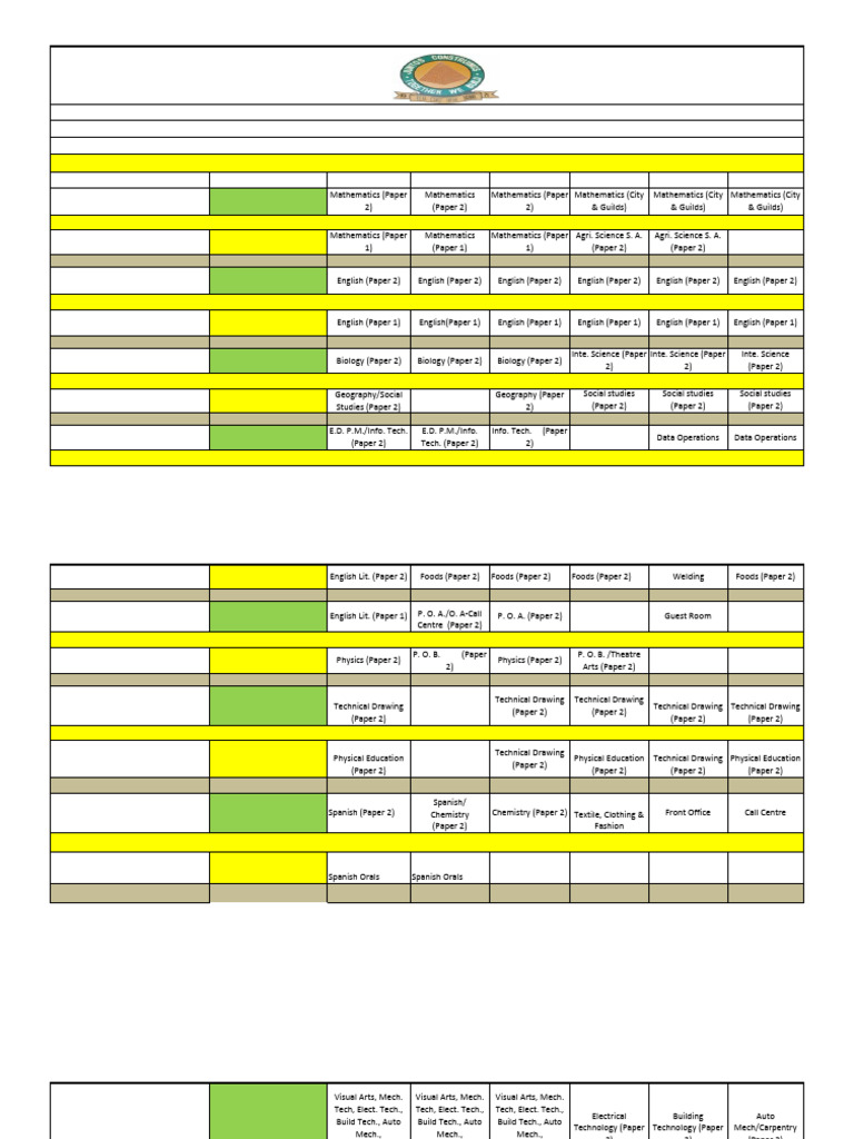 Final Exam Timetable June, 2024 (Grade 10) | PDF | Science