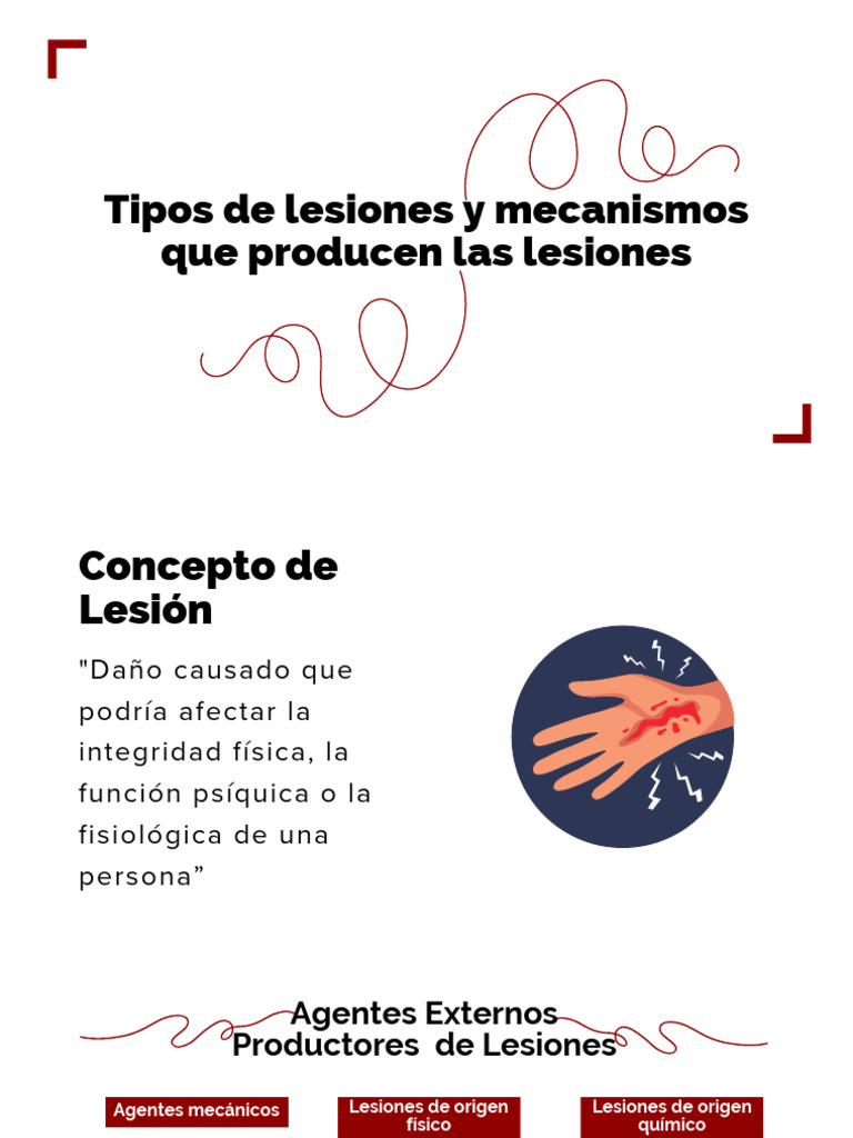 Tipos de Lesiones PDF | PDF | Inflamación | Munición