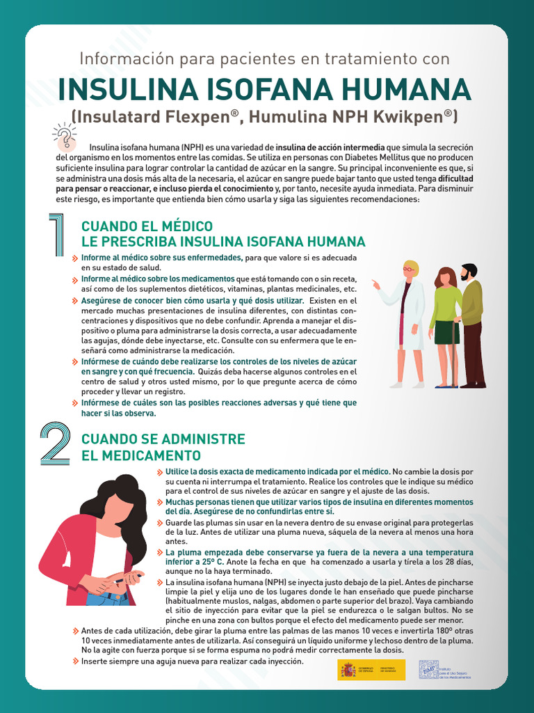 03insulinas INSULINA ISOFANA HUMANA | PDF | Inyección (medicina ...