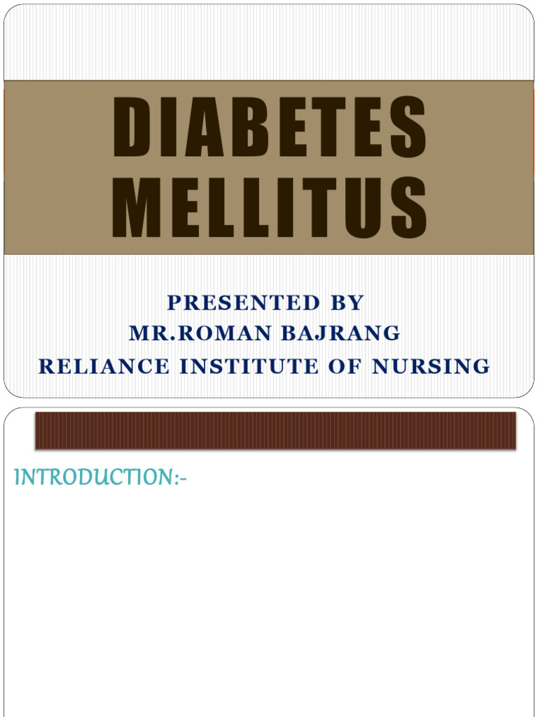 Understanding Diabetes Mellitus Types | PDF | Diabetes | Pancreas