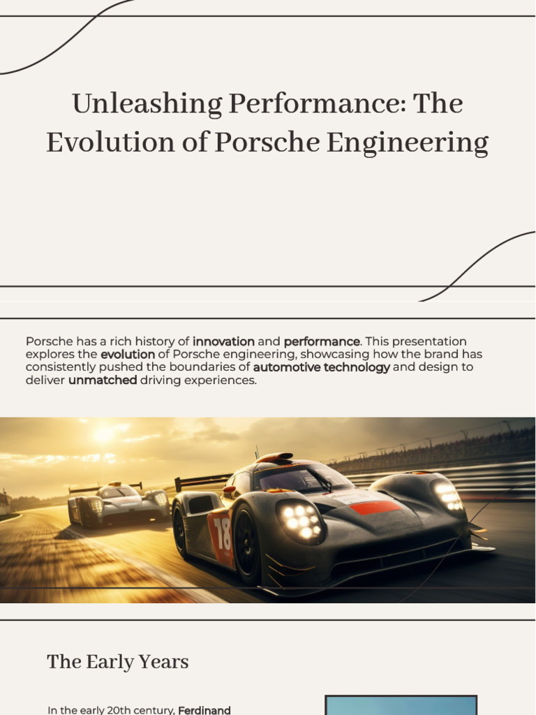 Slidesgo Unleashing Performance The Evolution of Porsche Engineering ...