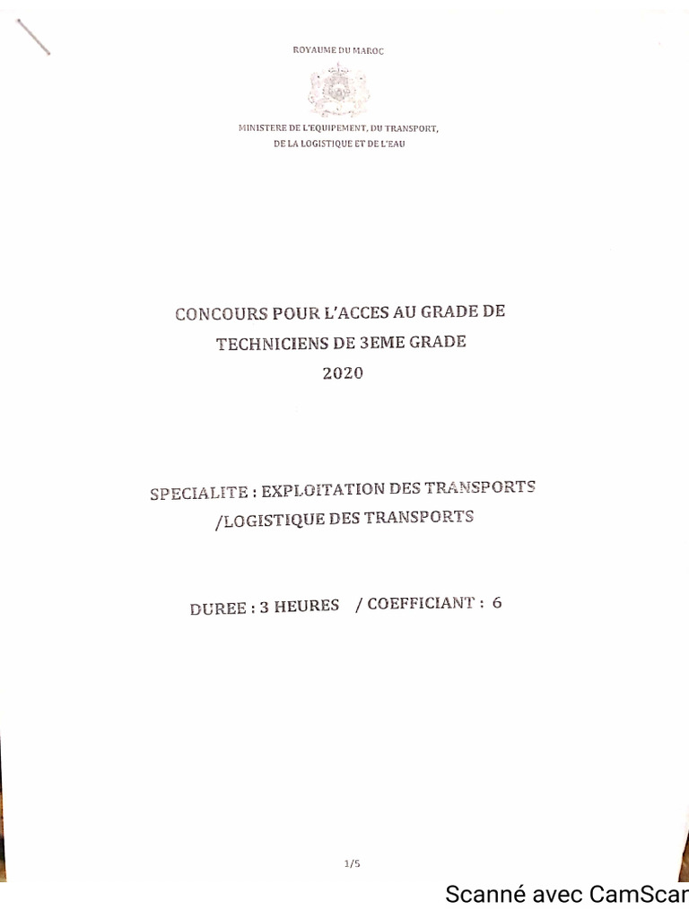 CNCR TRSPT Et Log 2020 | PDF