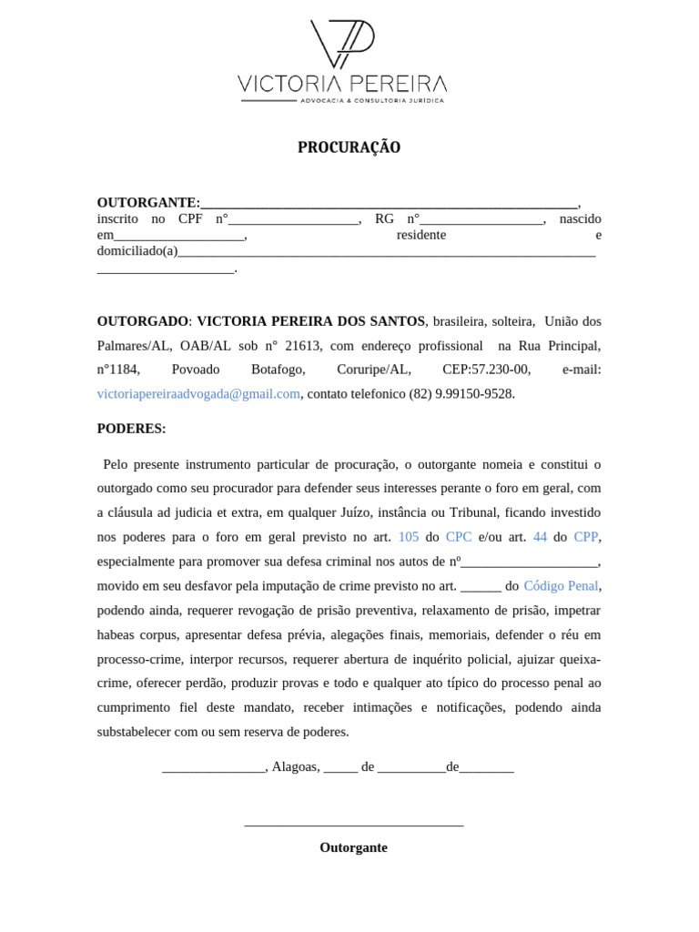 Modelo de Procuracao Criminal | PDF