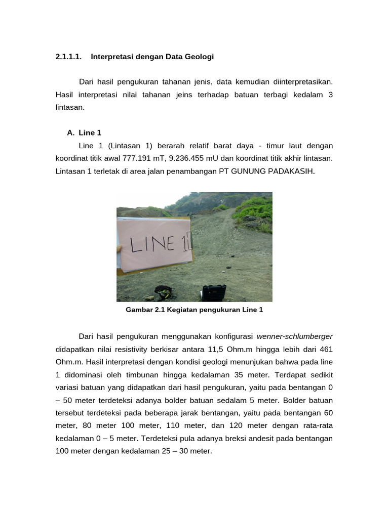 Interpretasi Data Geologi di PT GUNUNG PADAKASIH | PDF