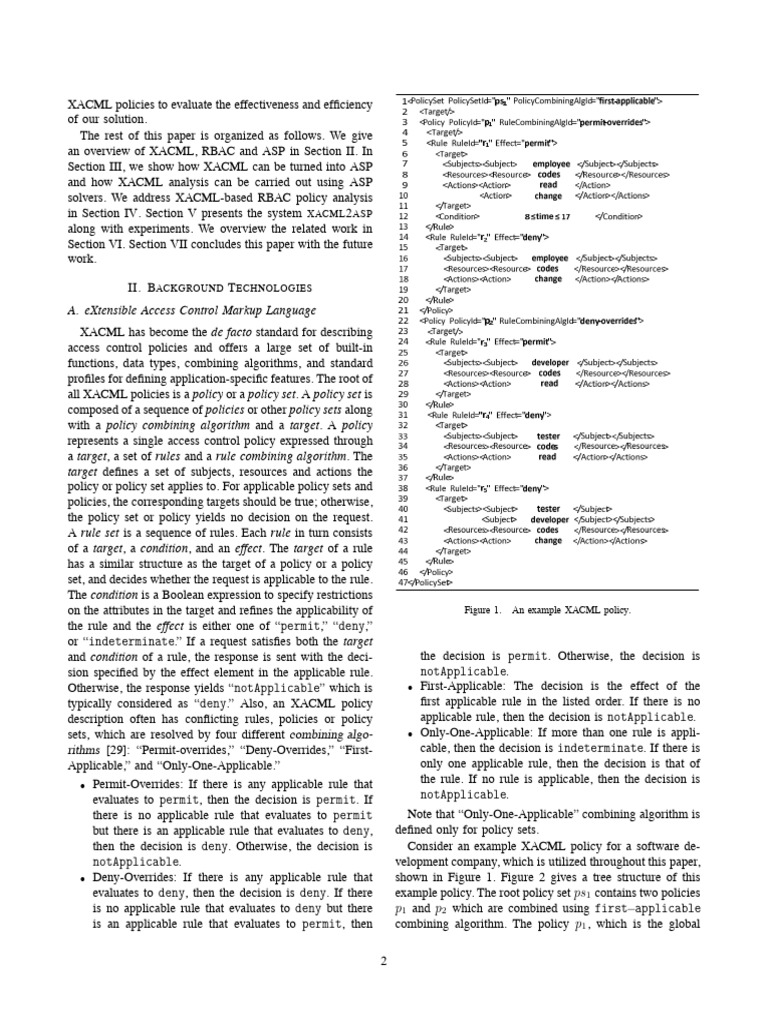 Xacml Asp: Permit Deny Indeterminate Permit Notapplicable | PDF ...